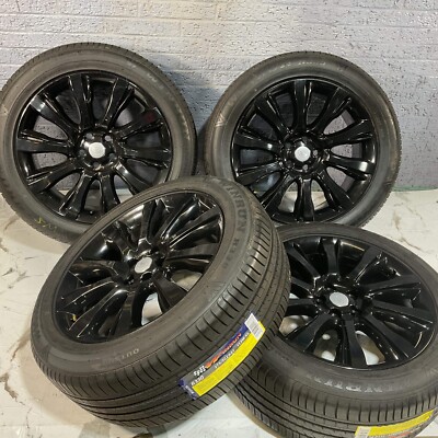 21" LAND ROVER RANGE ROVER GLOSS BLACK WHEELS + TIRES FACTORY OEM 72246 ...