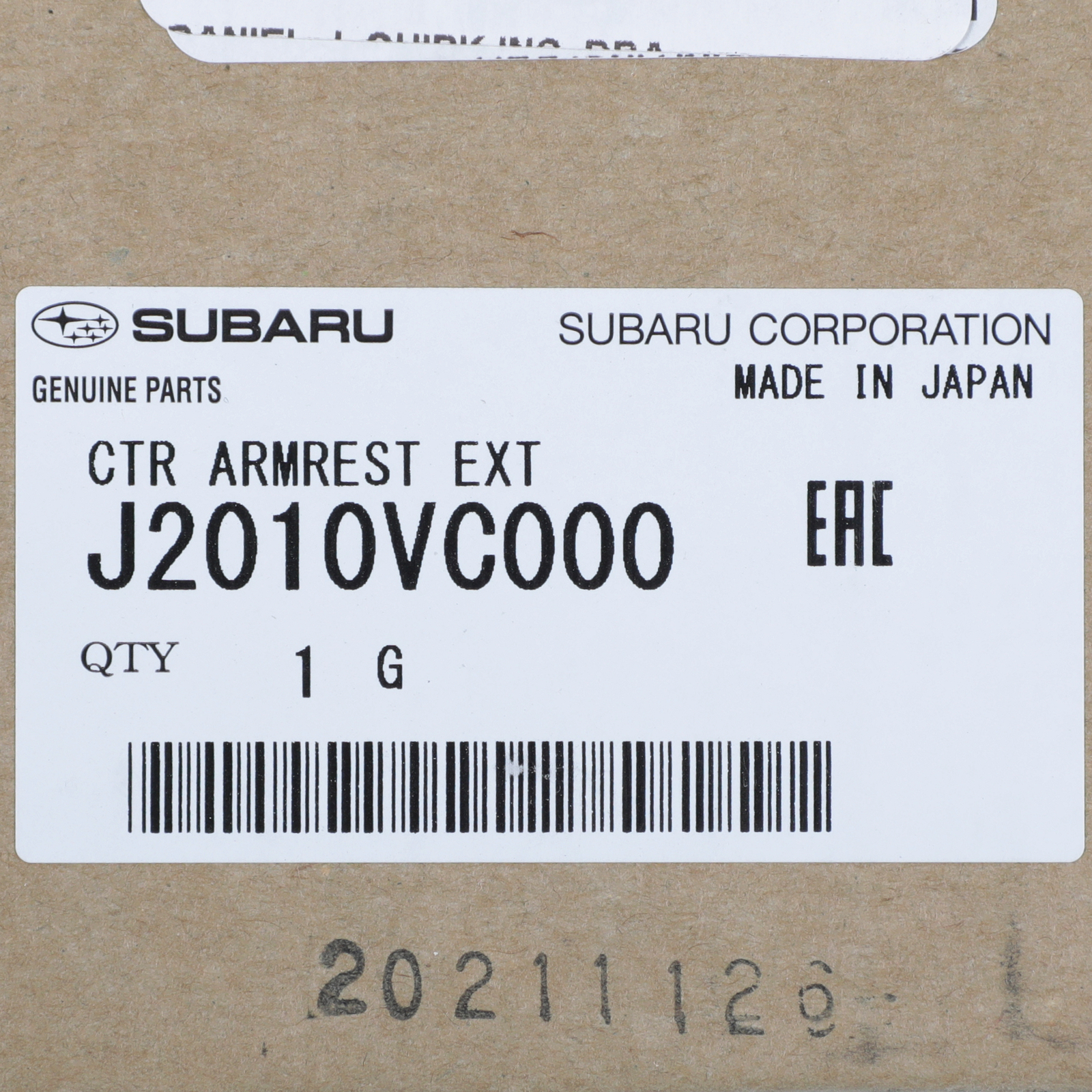 OEM NEW 2022-2024 Subaru WRX Center Console Armrest Extension Black ...