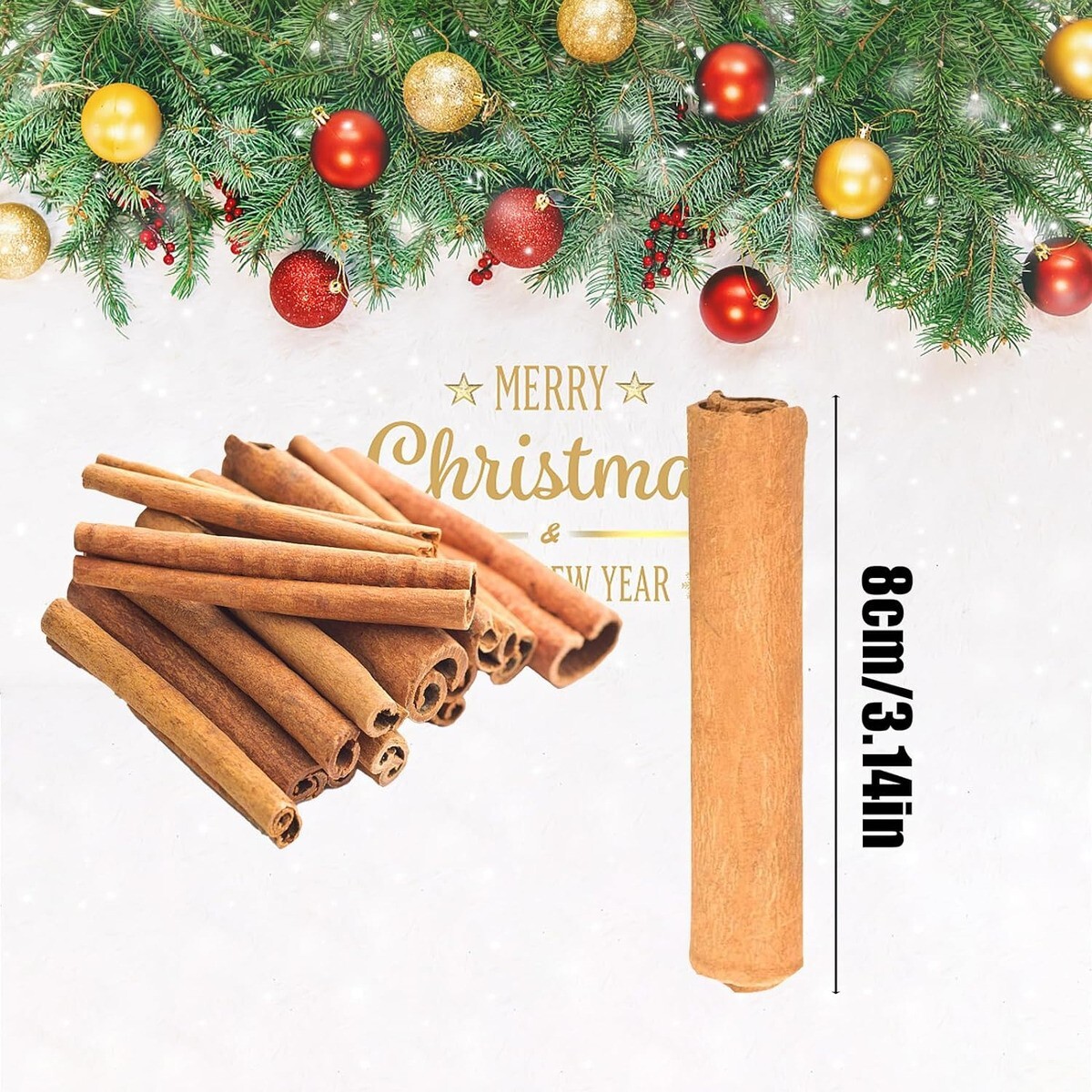 8cm Premium Quality Scented Christmas Cinnamon Sticks Wreath Fruit xmas ...
