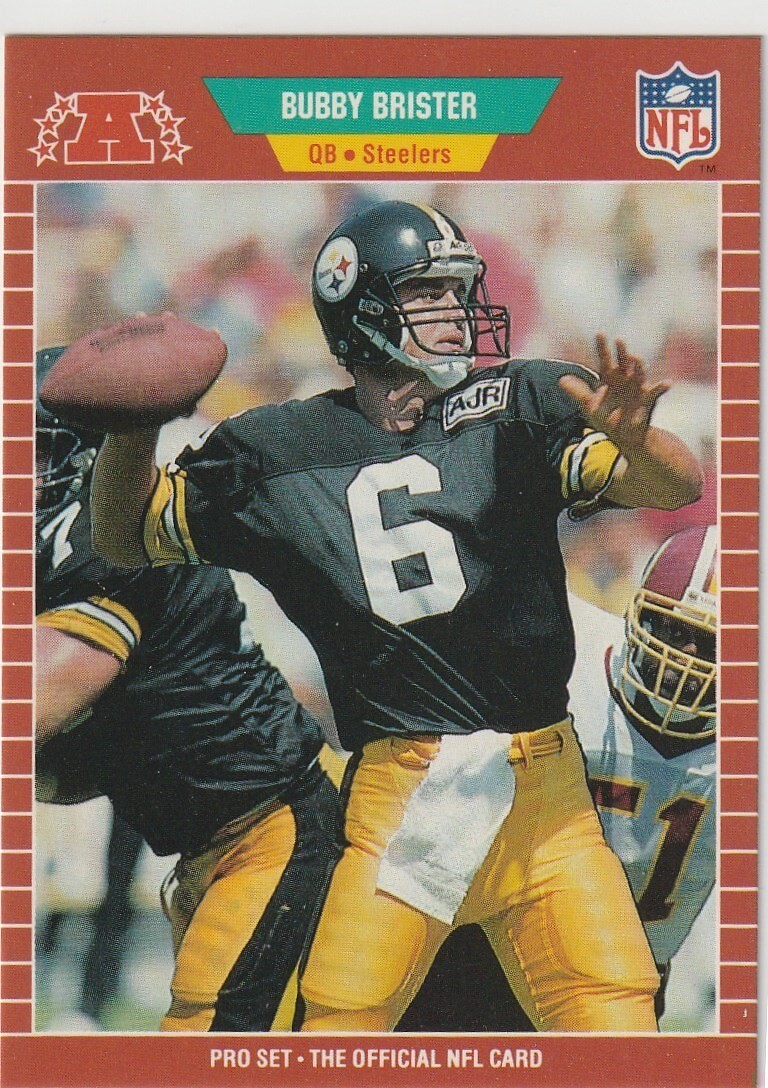 1989 Pro Set #343 Bubby Brister RC Pittsburgh Steelers | eBay