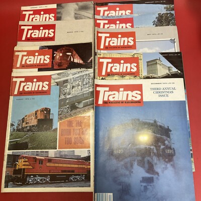 Lot of 9 Trains Magazines Vintage Rail Railroad. 1970’s | eBay