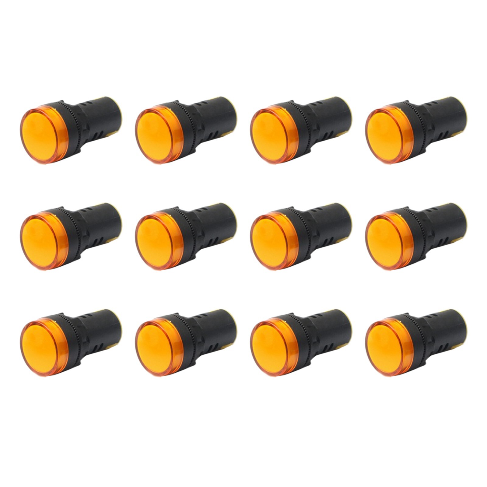 LED Pilot Signal Light 22mm – 12V 12 Pack Indicator Panel with Resistor ...