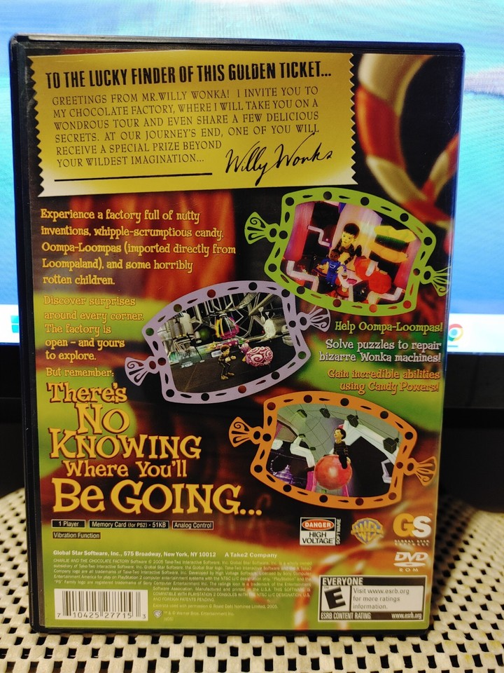 Charlie and the Chocolate Factory PS2 (PlayStation 2, 2005) Complete ...