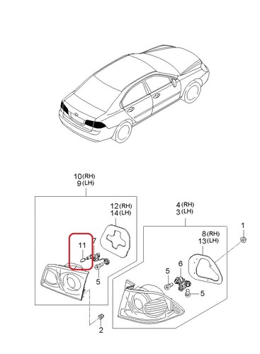 ( 1 ) GENUINE 1864316004N Tail Lamp Bulb Fits Various 2004-2017 Hyundai ...