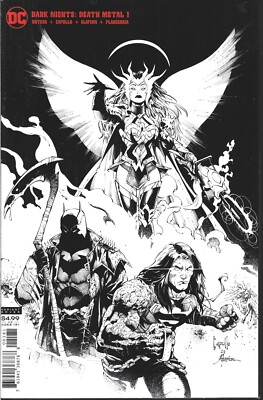 DARK NIGHTS DEATH METAL #1 MIDNITE PARTY B&W VARIANT COVER (NM) BATMAN ...