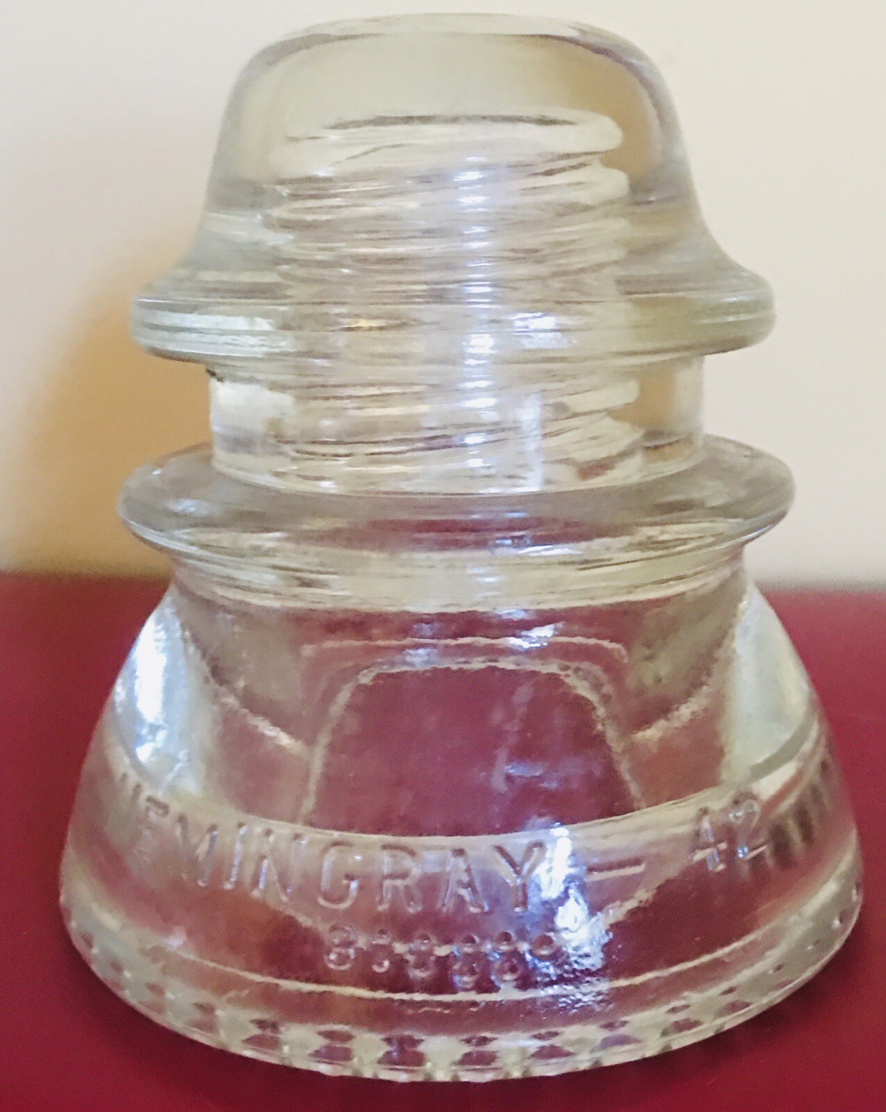 Lot of 2 Vintage Hemingray & Brookfield Glass Insulators Green & Clear ...