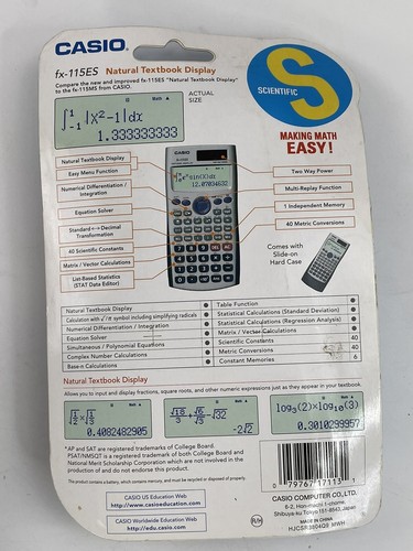 Casio FX-115ES Scientific Calculator for sale online | eBay