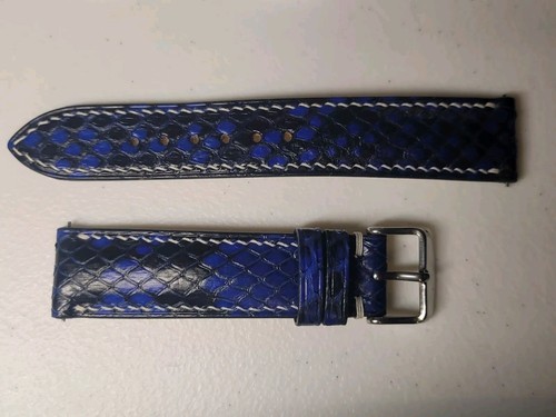 Genuine Snake Skin Blue / Watch Strap / 20mm | eBay