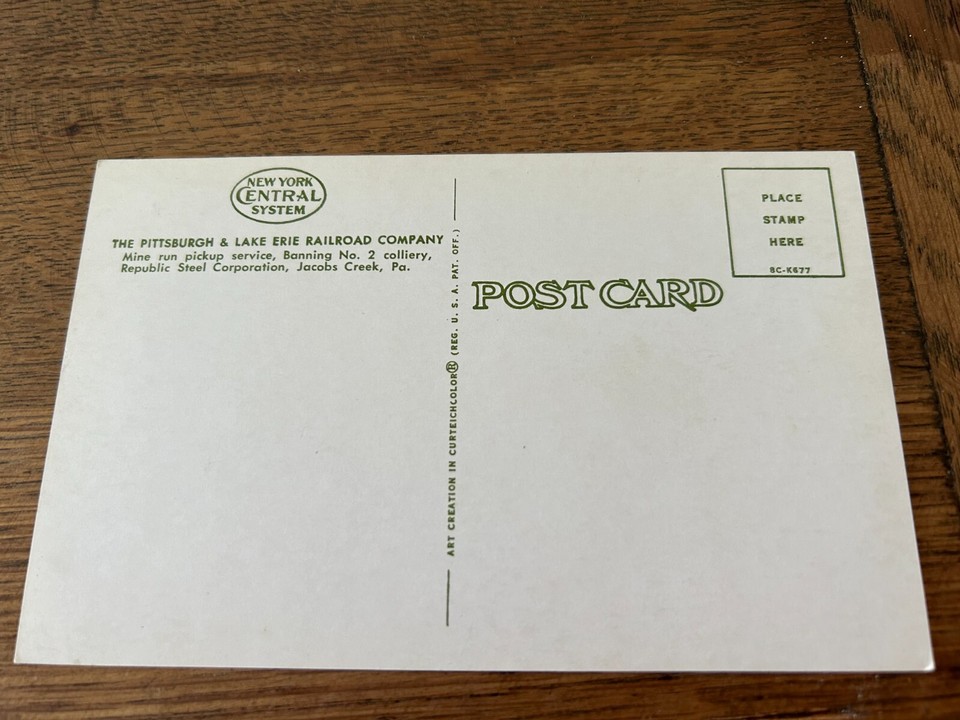 The Pittsburgh & Lake Erie Railroad Company Jacobs Creek Pennsylvania ...
