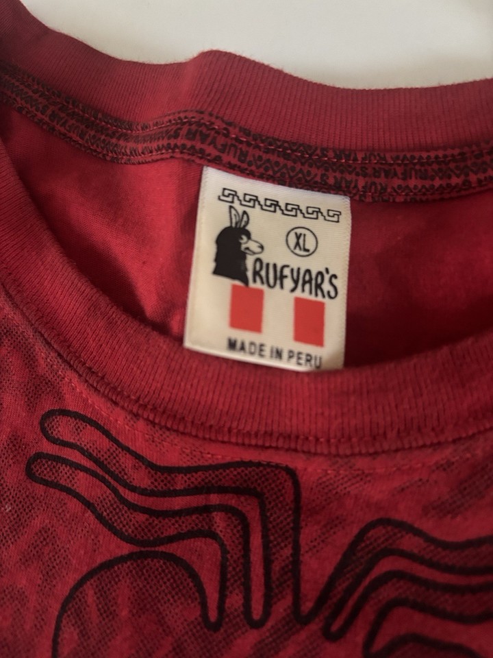 Vintage 90s Nazca Lines Native Geoglyph All Over Print Inca Peru XL T ...