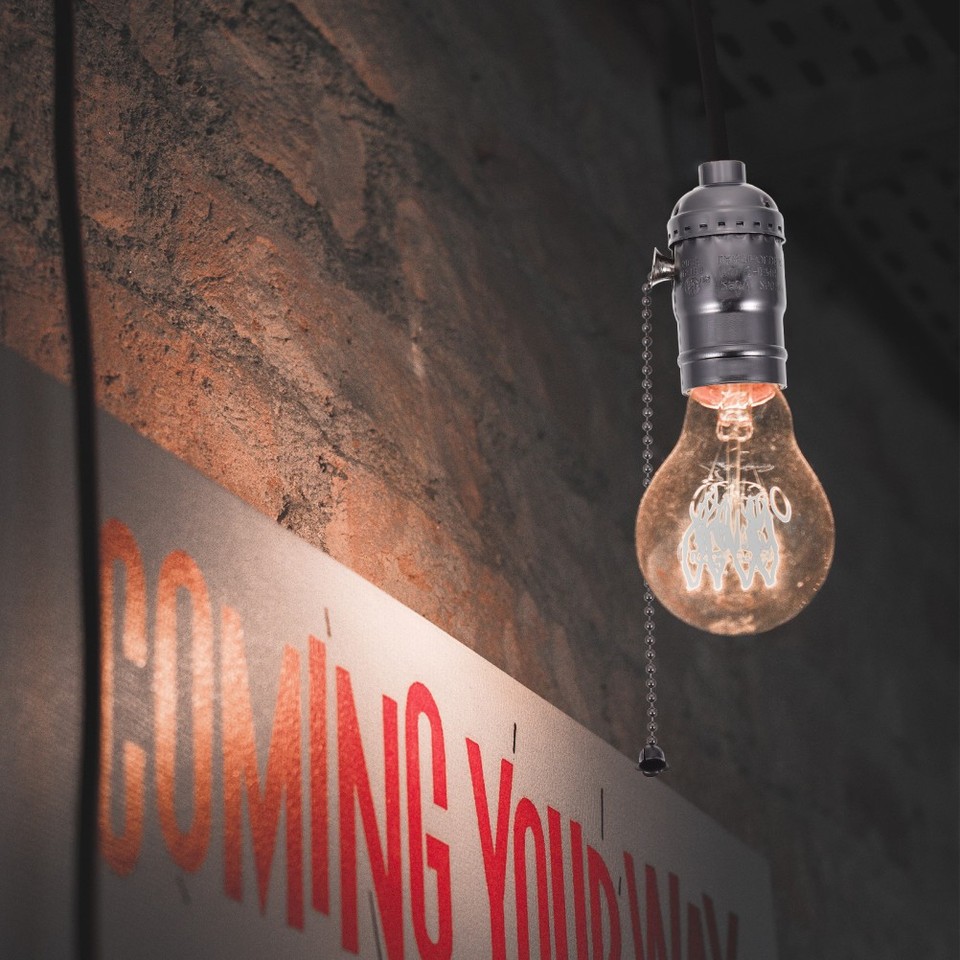 Aluminum Vintage Light Socket -27 Lamp Holder with Pull Zipper | eBay ...