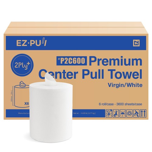 EZ-Pull Premium 2ply+ Centerpull Centerfeed Paper Hand Towels, FSC ...