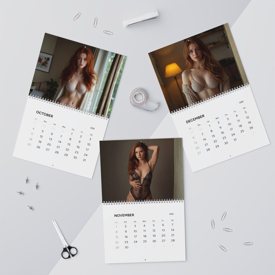 Hot girl calendar 2026 Redheads Adult Humor rude adult calendars Cheeky ...