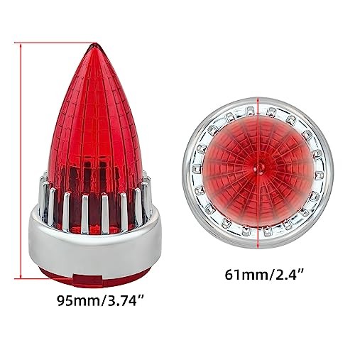 Motorcycle Bullet Turn Signals' Lens Covers 2 Pack, Red Rear red lens ...