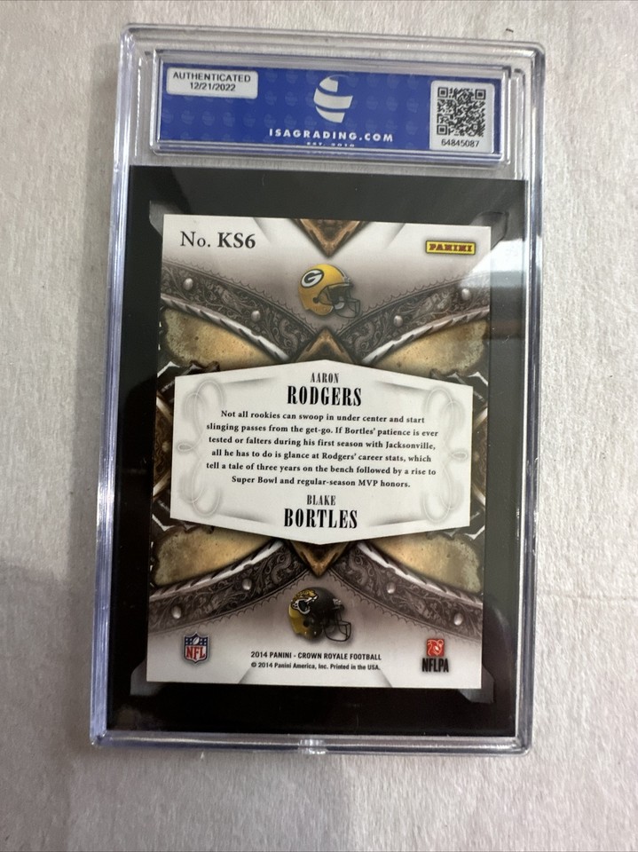 2014 Crown Royale Knights & Squires Red #KS6 AARON RODGERS & BLAKE ...
