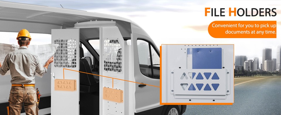 Van Safety Partition Bulkhead for 2015+ Ford Transit Mid-Roof Full Size ...