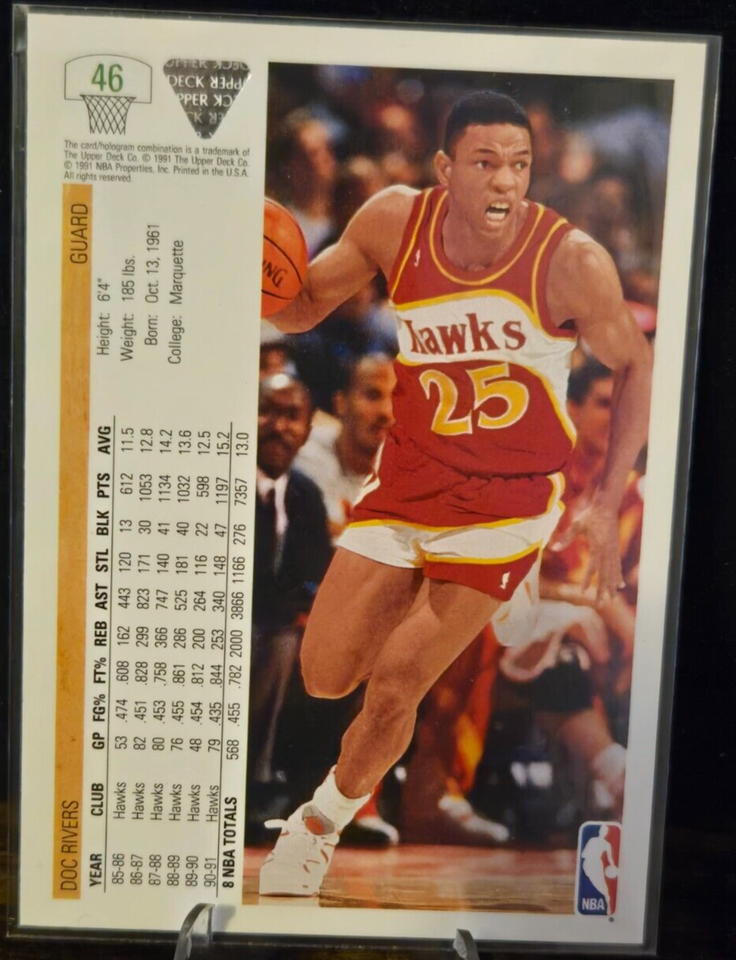 Upper Deck - 1991 - Doc Rivers - #46 Atlanta Hawks - Card | eBay