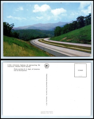NORTH CAROLINA Postcard - Highway 40 Approaching The Mountains Western ...