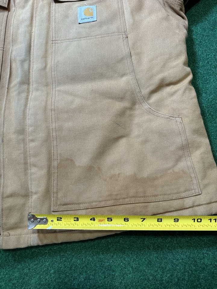 Vintage 90s Carhartt Tan Arctic Detroit J01 J97 Mens 44 XL Insulated ...