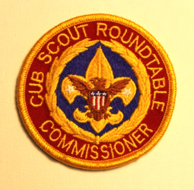 BSA Insignia Cub Scout Roundtable Commissioner Patch, BLUE Background ...