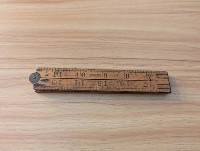 Vng Antique Stanley No.68 Folding Boxwood /Brass 24" Four Fold Rule ...