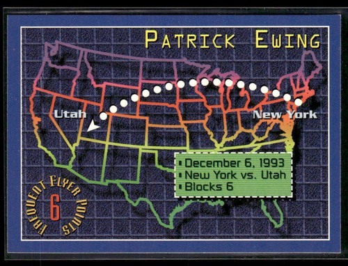 1993-94 Stadium Club #2 Patrick Ewing Frequent Flyer Points Card 3202D ...