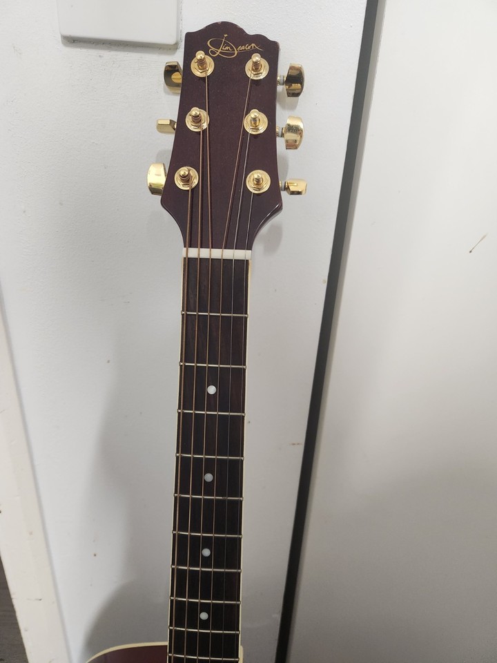 Jim Deacon Electro-Acoustic Single Cutaway Guitar Red Mahogany Sunburst ...