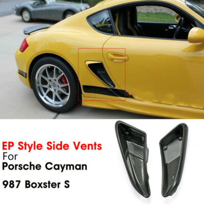 For 06-12 Porsche Caymans 987 Boxster S EP Style Carbon Side Vents ...