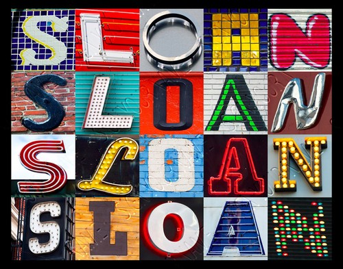 SLOAN Name Poster featuring photos of actual sign letters | eBay