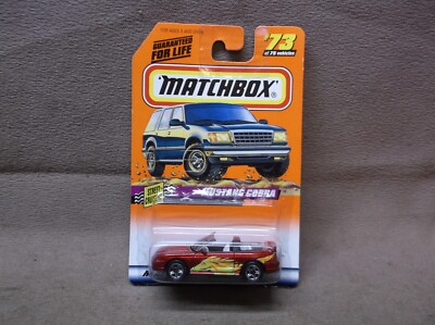 MATCHBOX RED 1998 #73 FORD MUSTANG COBRA CONVERTIBLE STREET RACER HOT ...