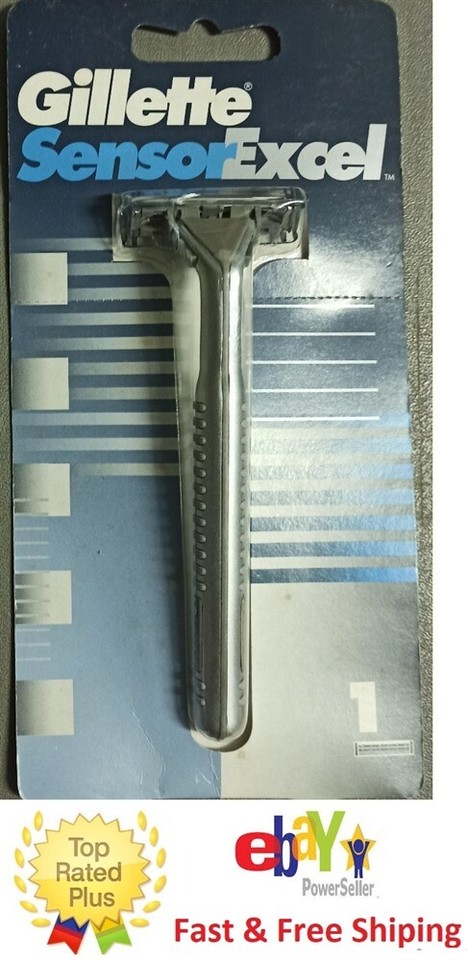 Original Gillette Sensor Excel Razor Metal Handle blade Shaver Made in ...