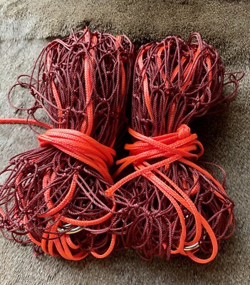 2 x 10z HEAVY DUTY 5FT BROWN NYLON DOUBLE PEG POKE PURSE NETS RABBIT ...