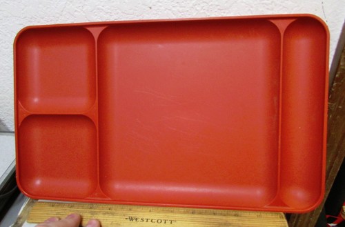 Vintage Tupperware stackable plastic 4 Compartment Lunch Dinner Tray ...