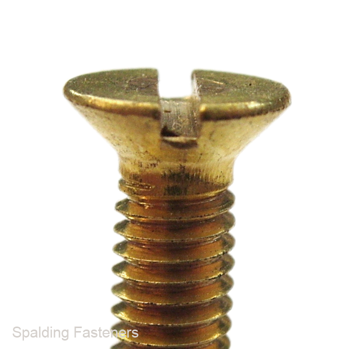 BA Thread Solid Brass Countersunk Slotted Head Machine Screws - 2BA 4BA ...