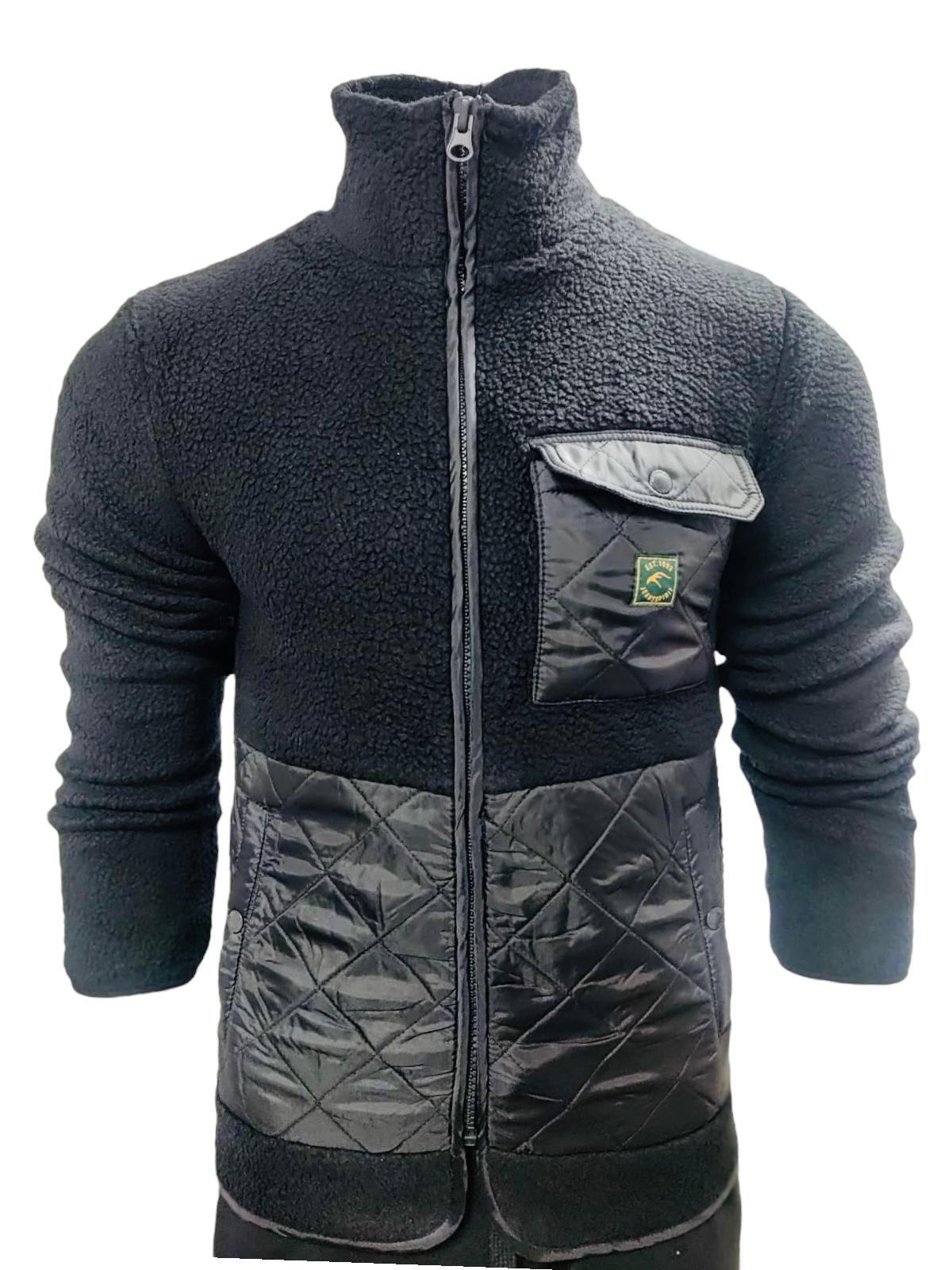 INDICODE Men's Jacket Zipper Jacket Fleece Warm Coat Burke Work Wear ...