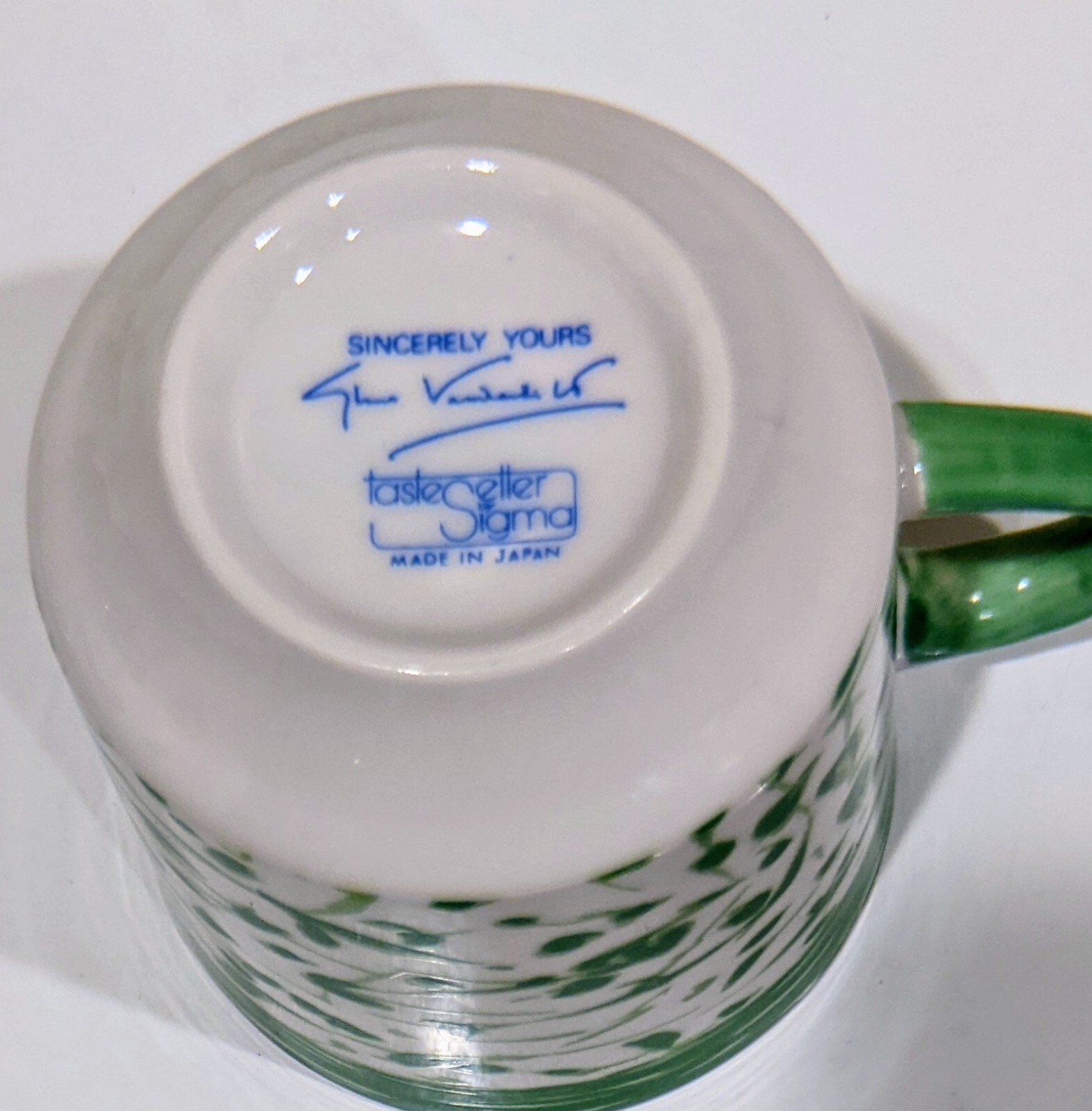 VTG Gloria Vanderbilt Sigma Taste Setter Sincerely Yours 4 Green Leaf ...