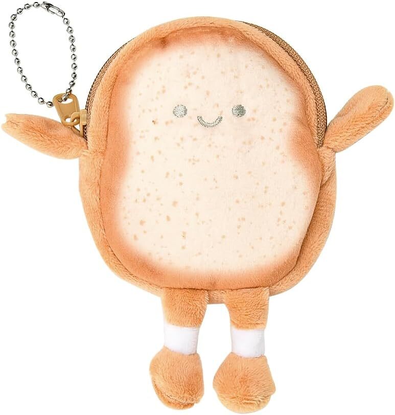 Toast Bread Coin Purse Pouch Cute Wallet Keychain Accessories for Women ...