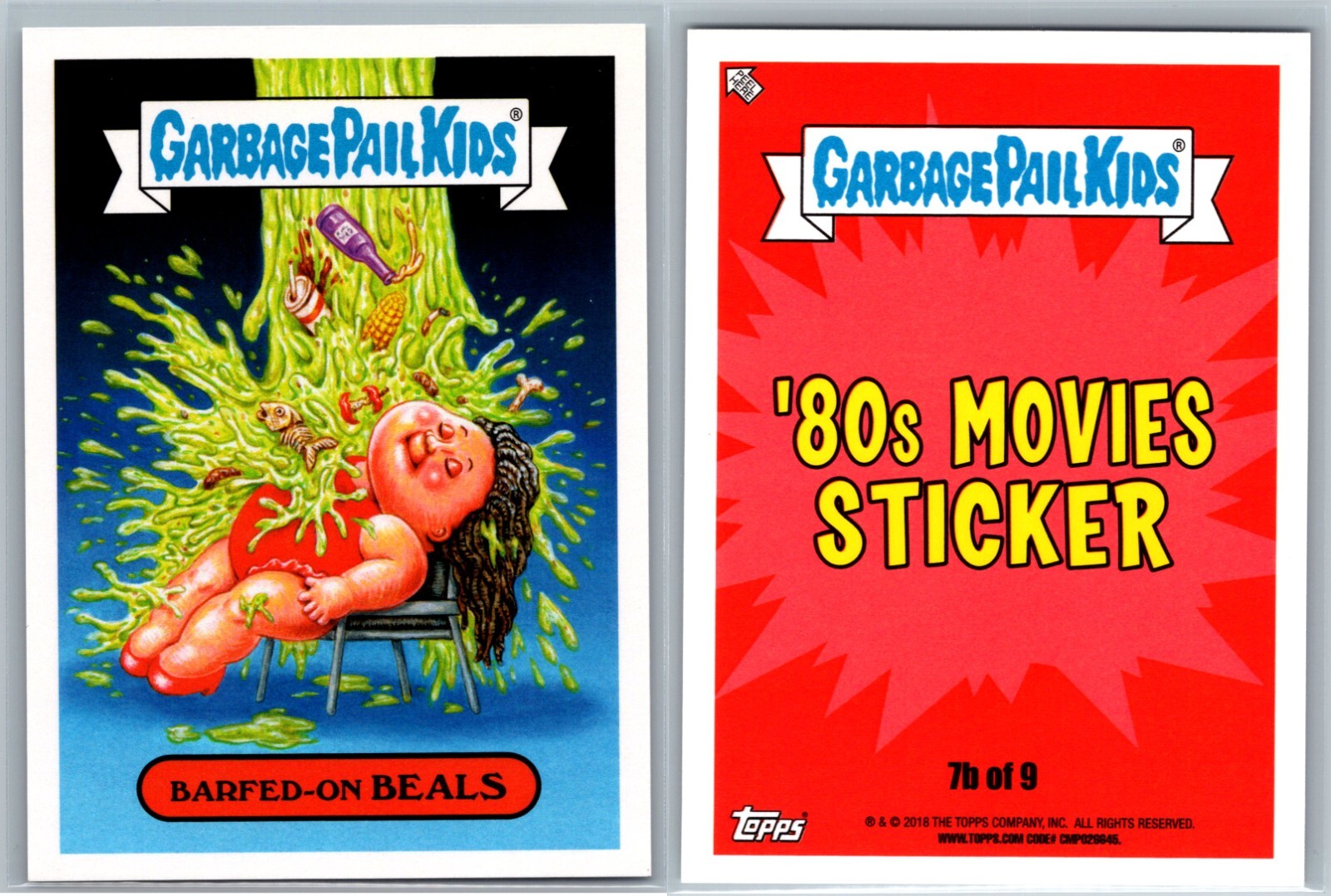 Flashdance Jennifer Beals Garbage Pail Kids GPK Spoof Card 80's Movies ...
