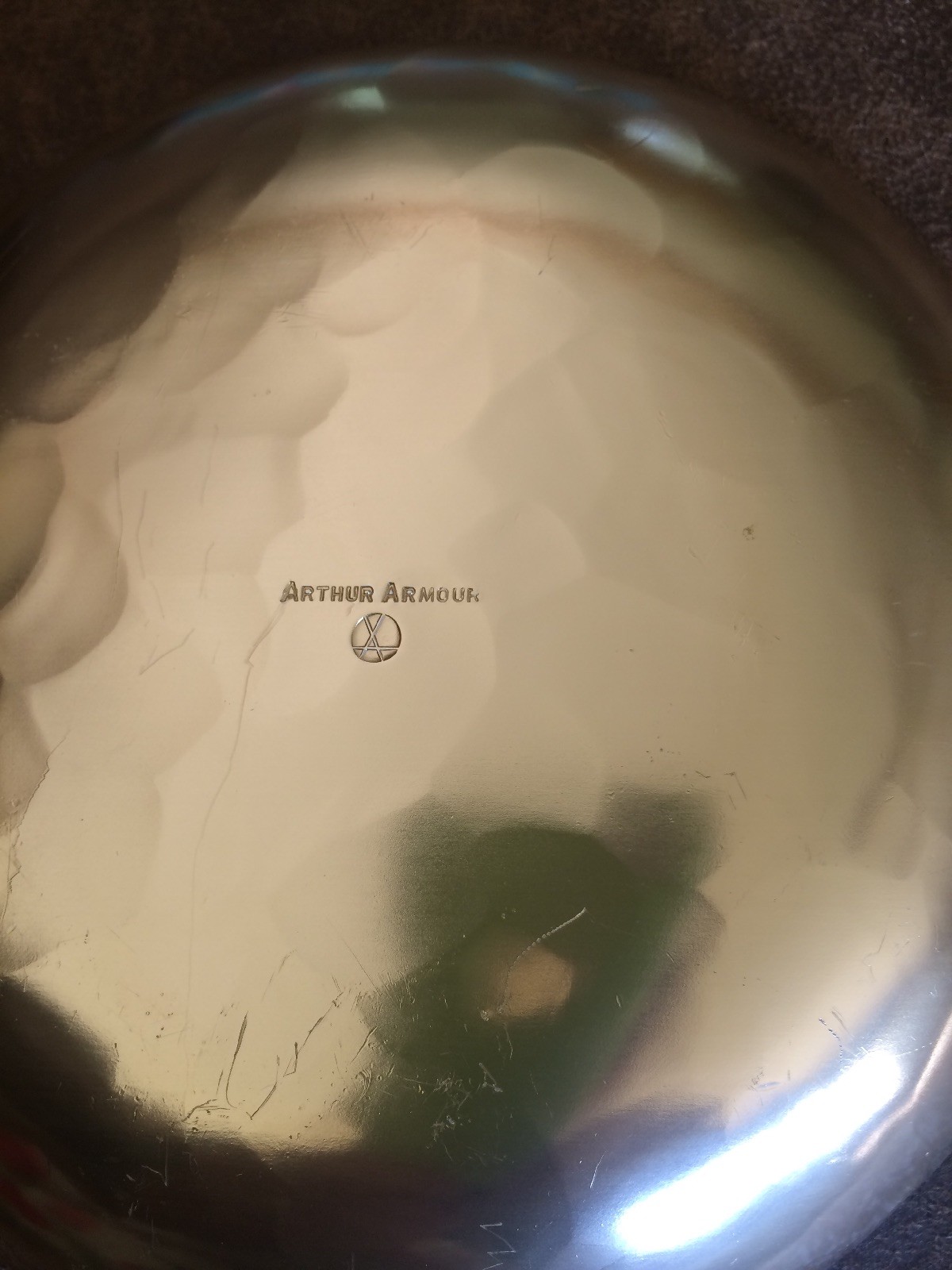 Arthur Armour Gold AlumimuimBowl w/butterflie | eBay