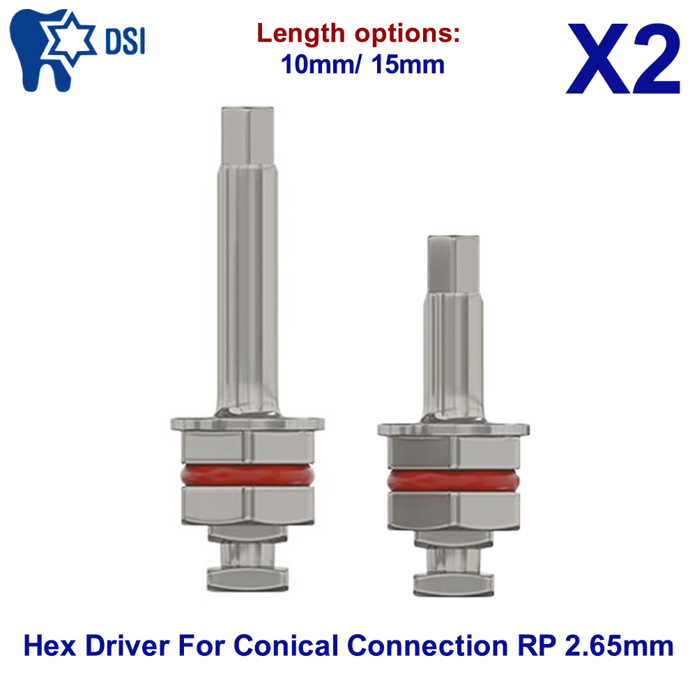 2x DSI Dental Fixture Hex Driver Ratchet Tool For Conical RP Ø2.65mm ...