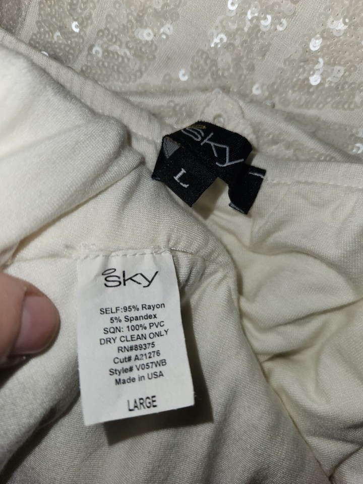 Sky Brand 5 Pc Lot Size L M Beaded Silk Sleeveless Top Tunic Dress ...