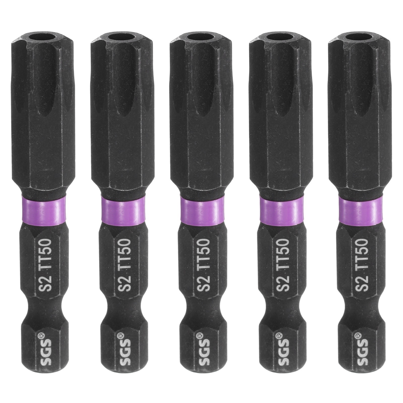 5pcs TT50 Torx Impact Screwdriver Bit 1/4" Hex Shank 2" Long Magnetic ...