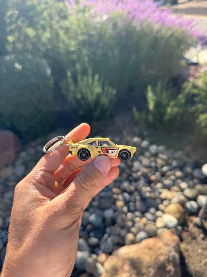 Mazda RX-3 Yellow Keychain RX3 Keyring Accessories Mini JDM Car Charm ...