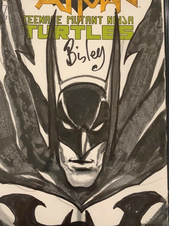 SIMON BISLEY ORIGINAL SIGNED SKETCH CGC COMIC BATMAN SUPERMAN TMNT NOT ...