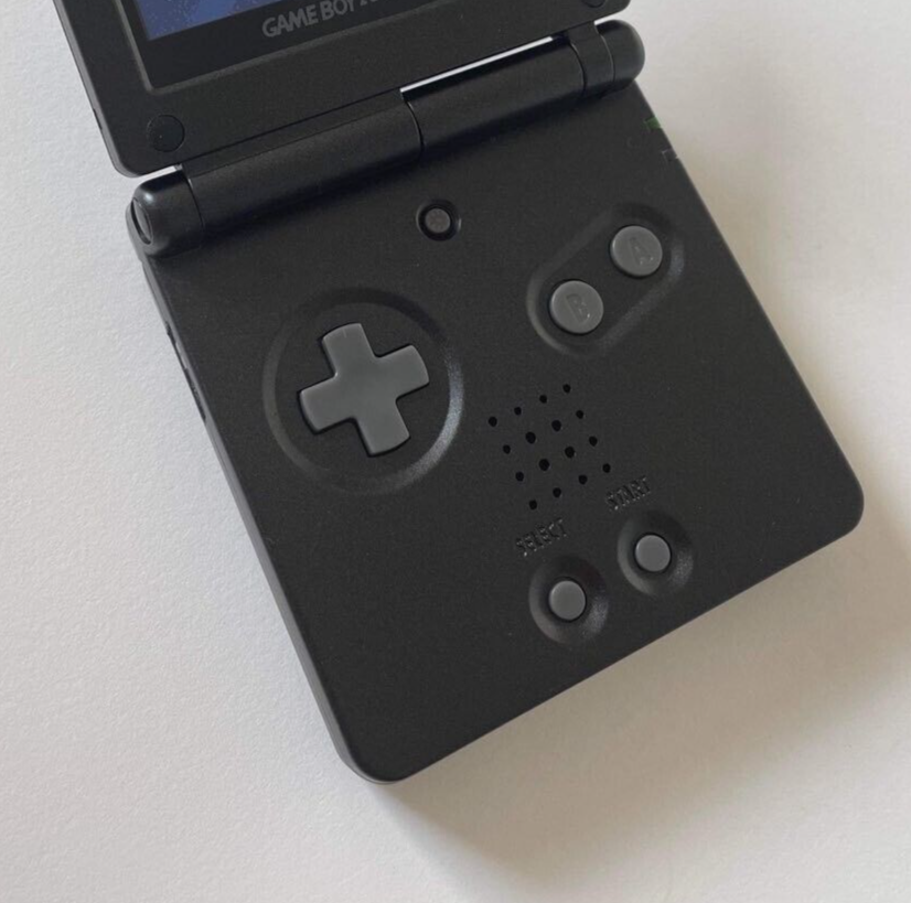 Nintendo GameBoy Advance AGS-001 GBA SP Matt Black New Shell & USB ...