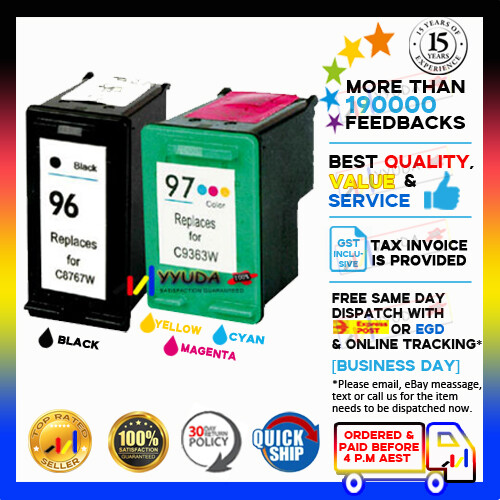 3x Yyuda NoN-OEM HP96 HP97 INK CARTRIDGE for HP PSC 2610 2710 8030 8145 ...