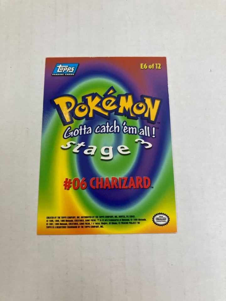 1999 Topps Pokémon The First Movie Charizard Evolutions #E6 Rare | eBay