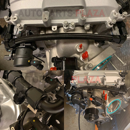 Black LSA Supercharger Aluminum Fuel Rails Hoses Fits 2010-2015 Chevy ...