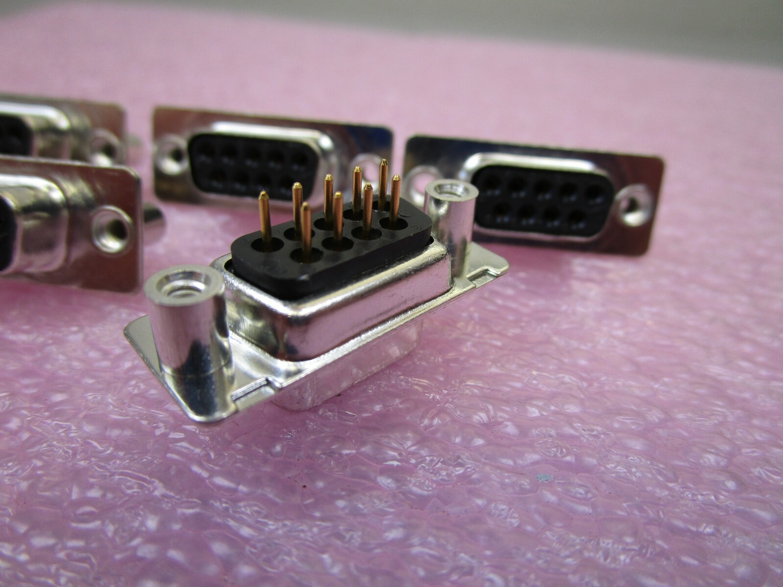 (5 NEW) Positronic DSub Connectors DB-9 Gold Pins MD9F3S00X/AA Mil spec ...