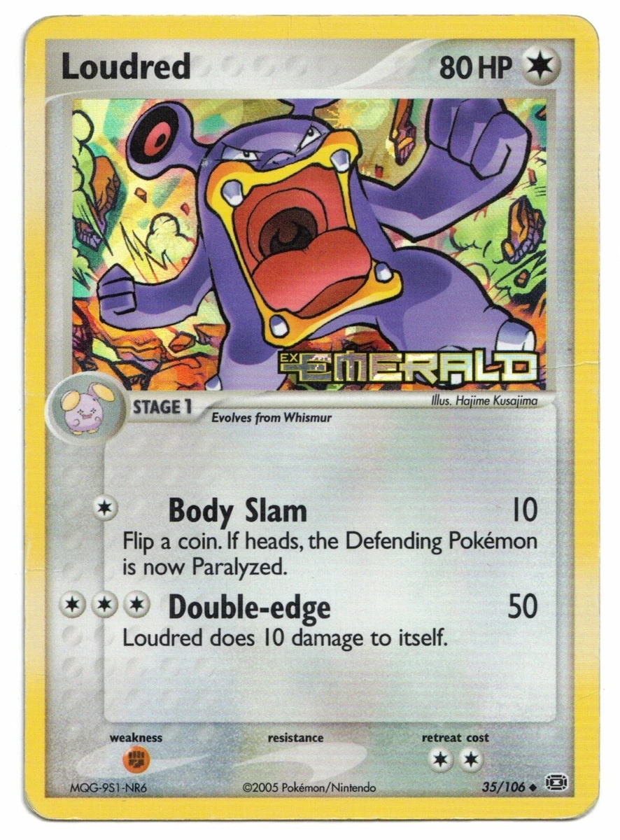 Pokemon Loudred Card